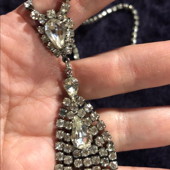 Jewelry | Vintage Clear Rhinestone Necklace | Poshmark